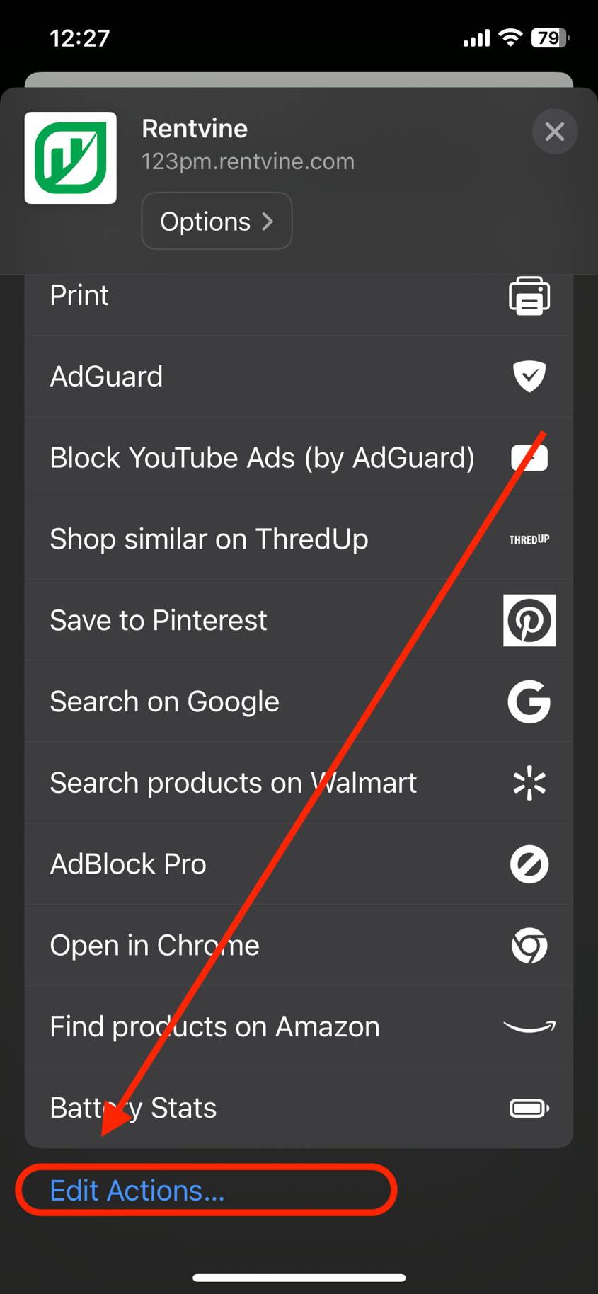Adding Rentvine Website as an App on your Device