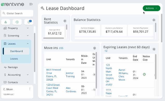Leases Dashboard
