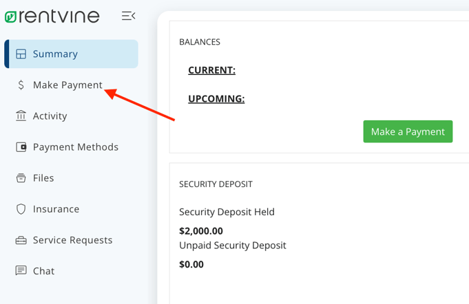 How to Make a Tenant Payment Through the Portal