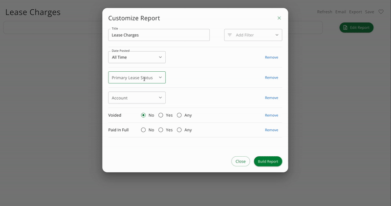 RVA - How to find Unpaid Lease Charges