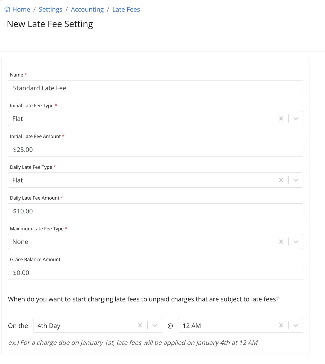 How to Set Up Late Fee Settings / Profiles