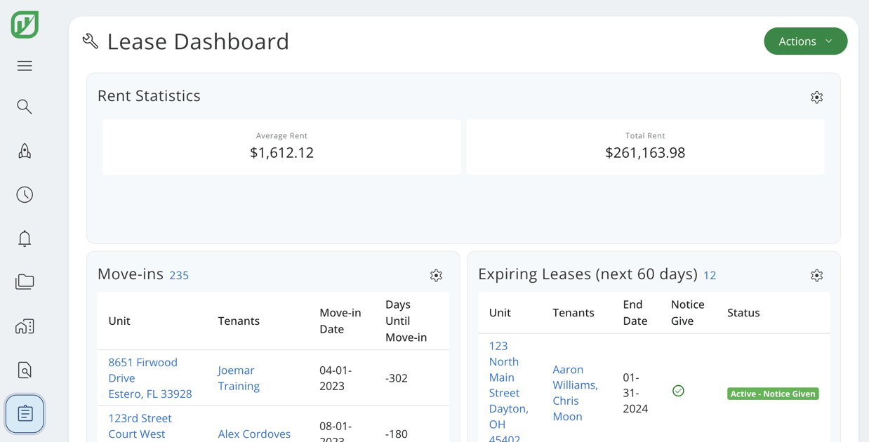 Leases Dashboard