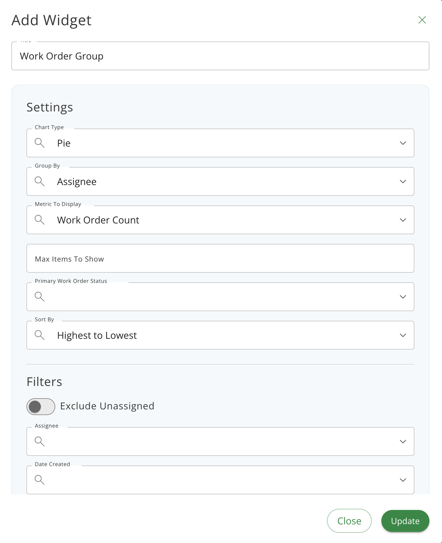 Maintenance Dashboard