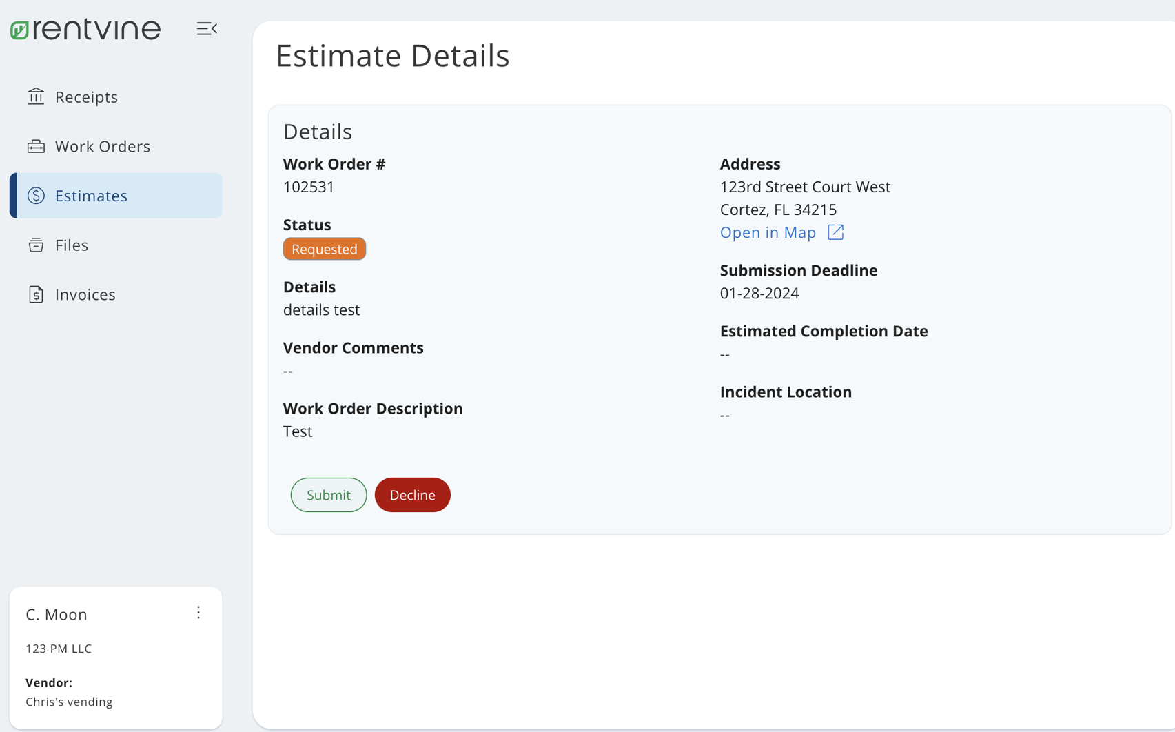 How to Request/Add a Vendor Estimate