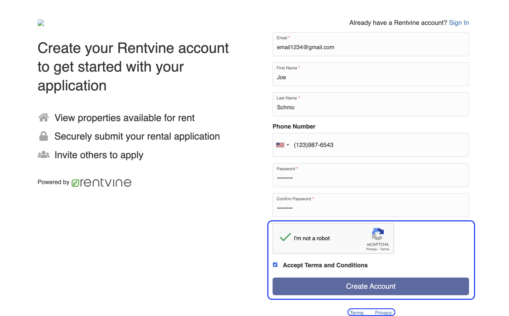 Applicant Portal Registration