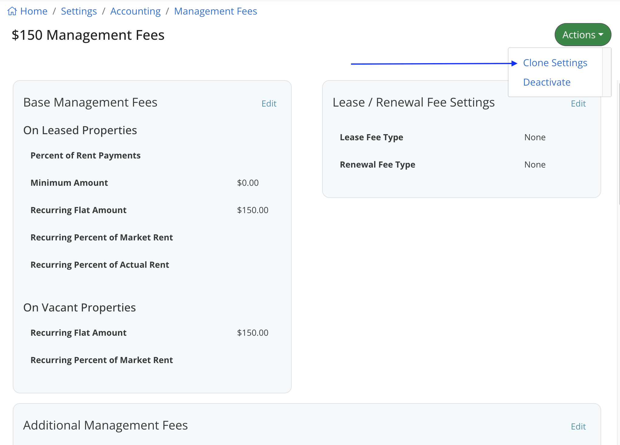 How to Setup Management Fees and Suppressed Fees