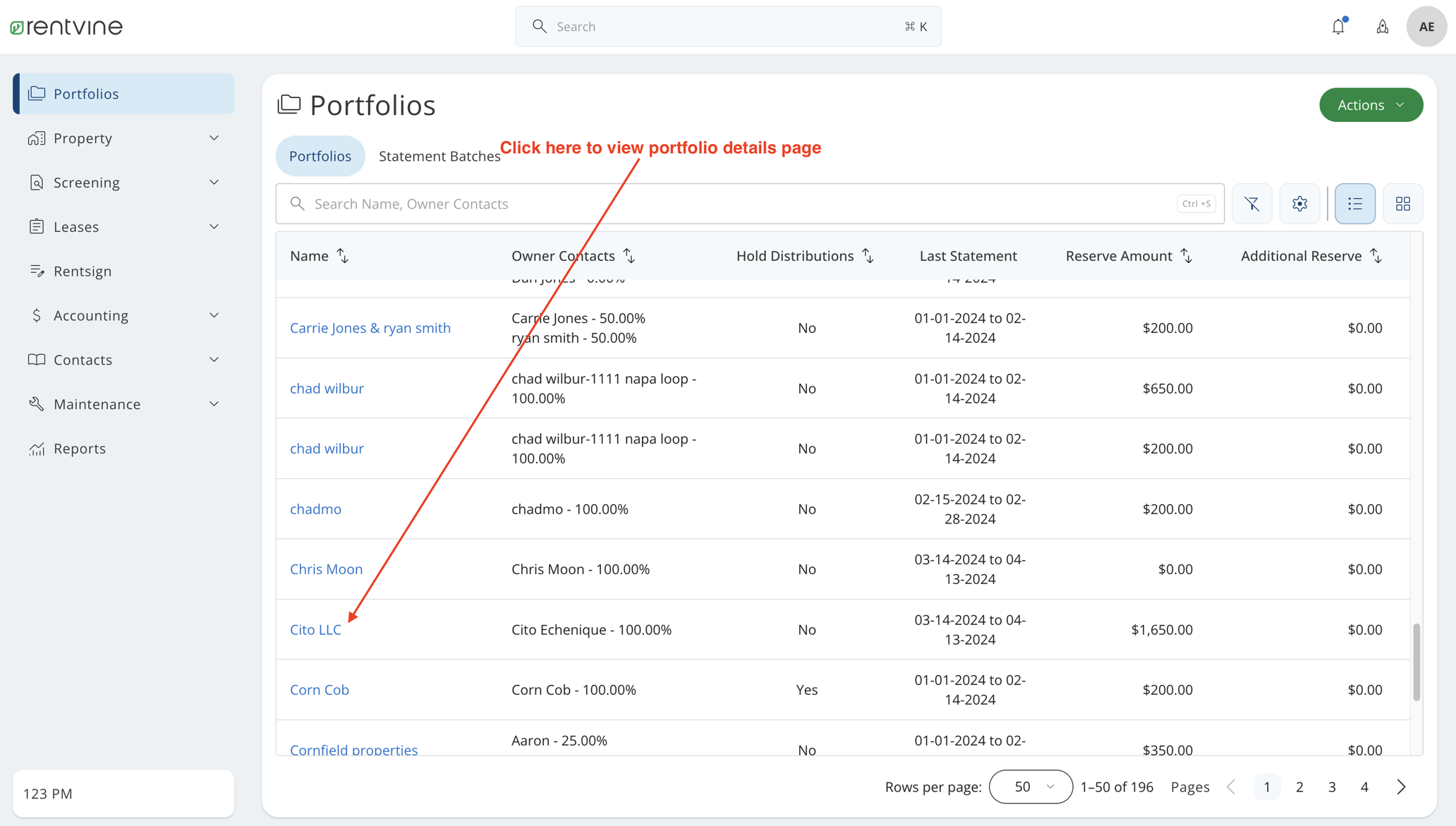 How to View a Portfolio Ledger