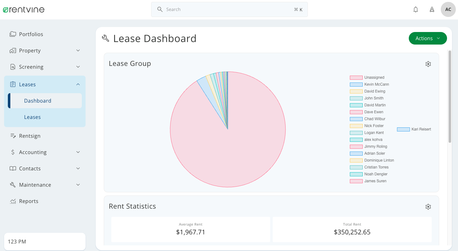 Leases Dashboard