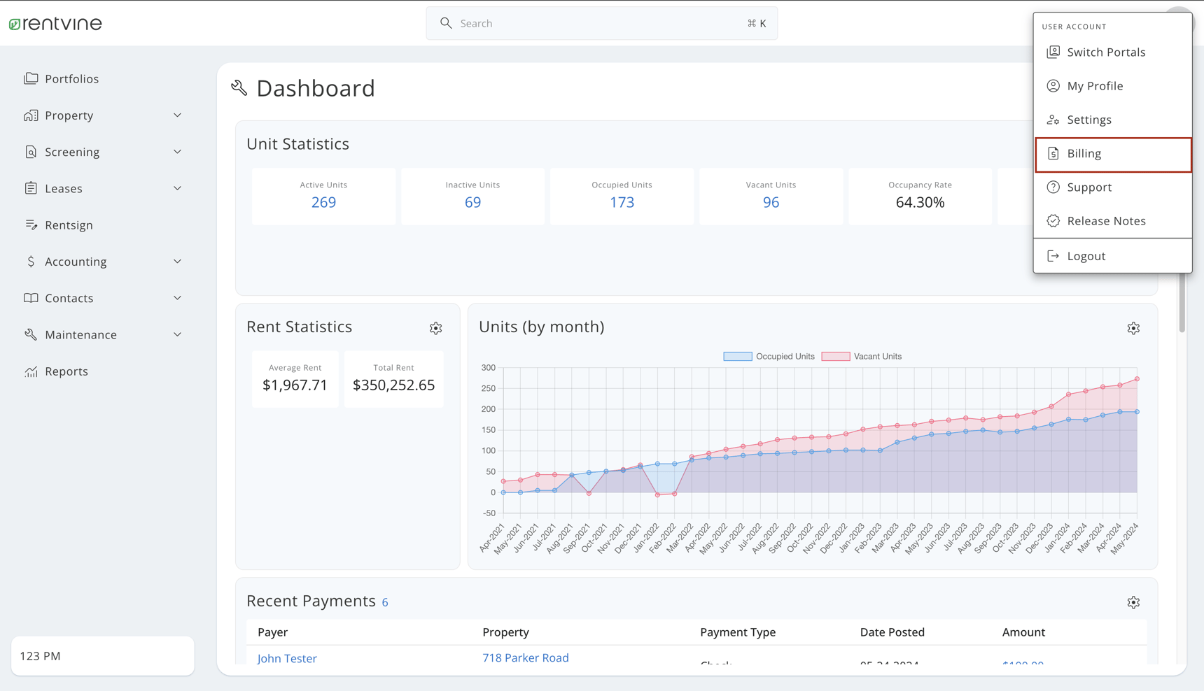 How Can I Access the Invoices for My Rentvine Software Service