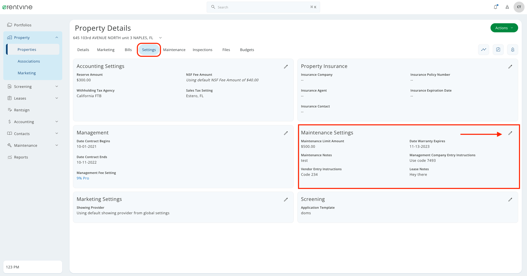 How To Add-Edit Automated Vendor Entry Instructions under the Property-Unit