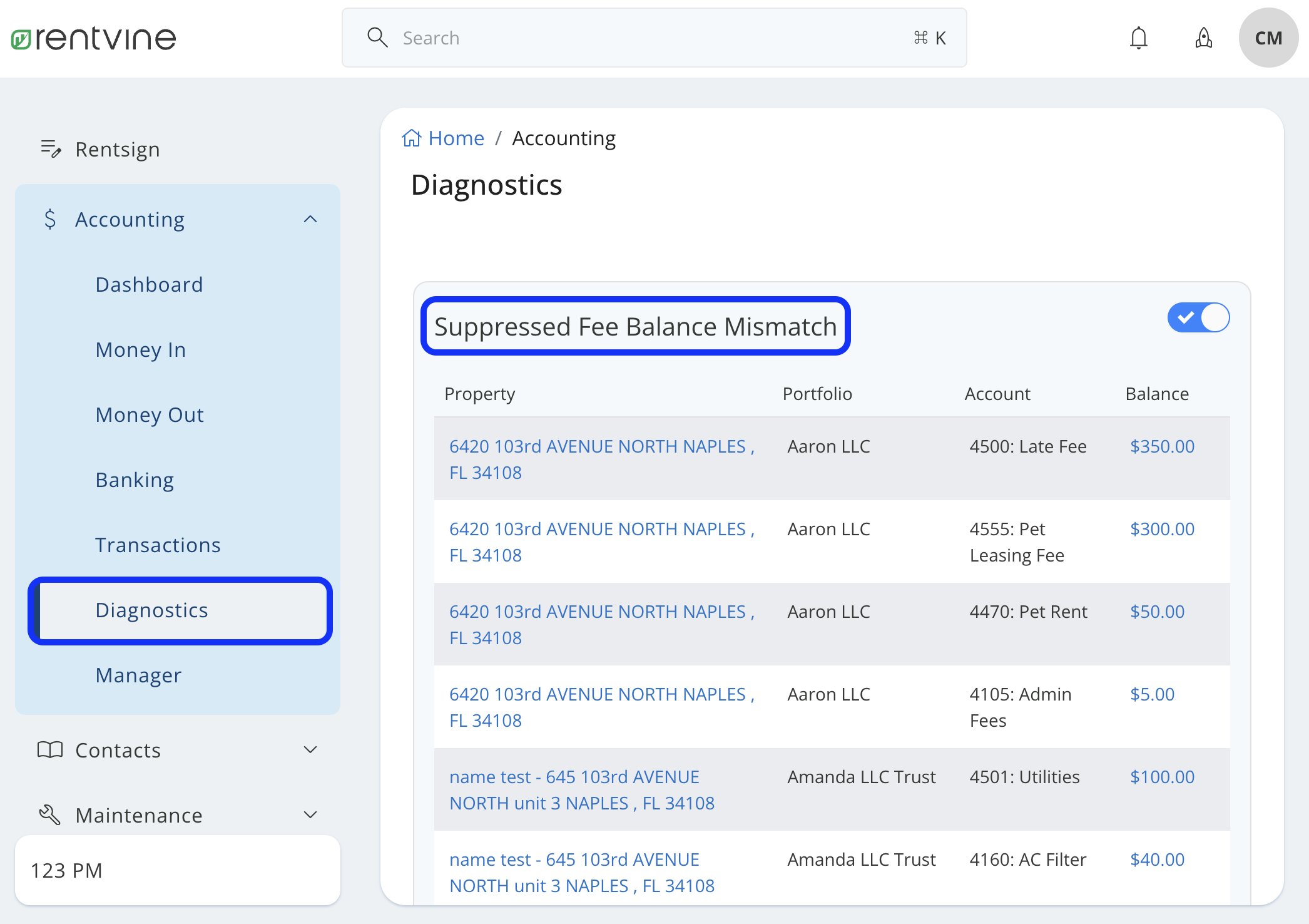 How to Correct a Suppressed Fee Balance Mismatch on a Unit
