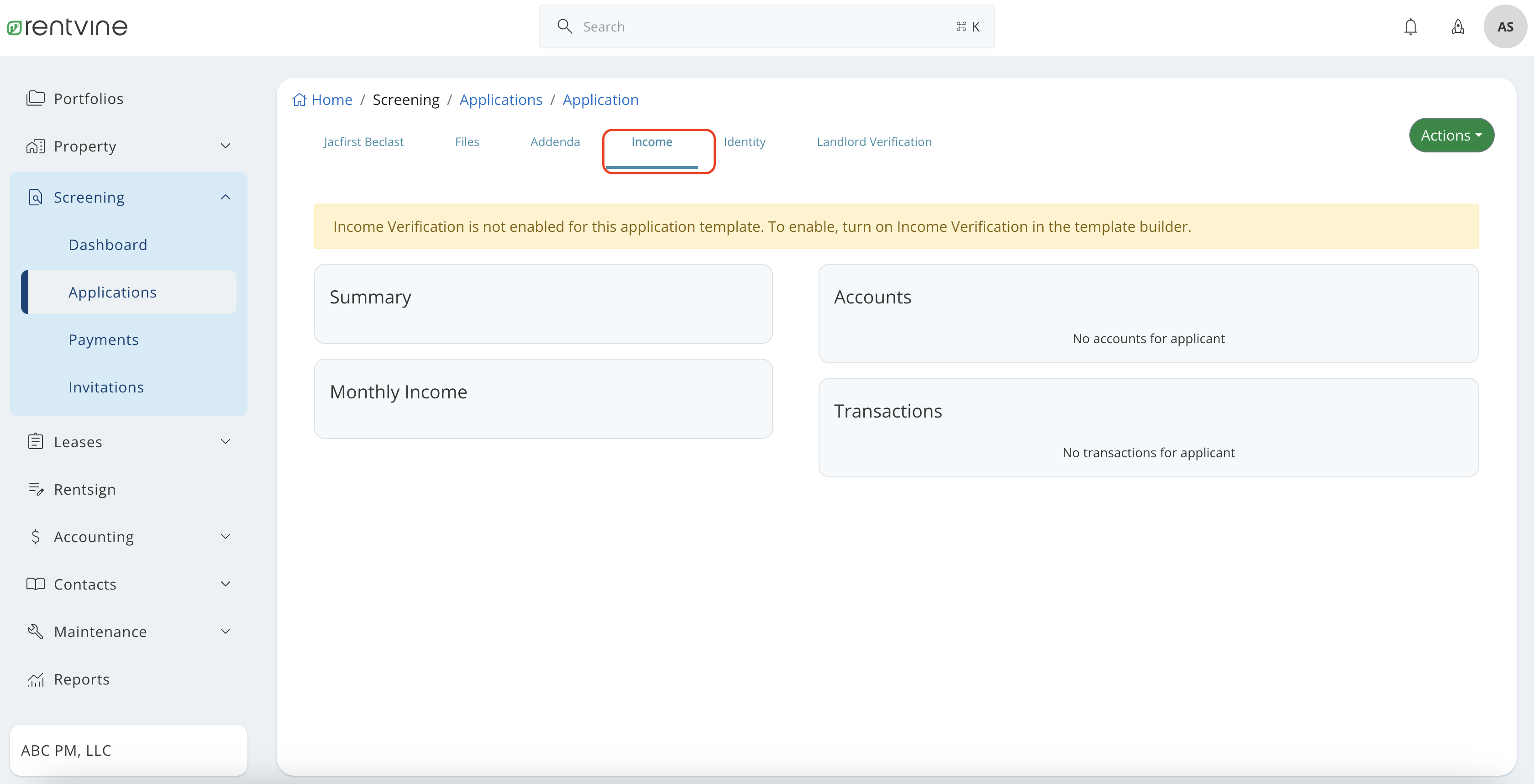 How to View the Applicants Income Verification Report?