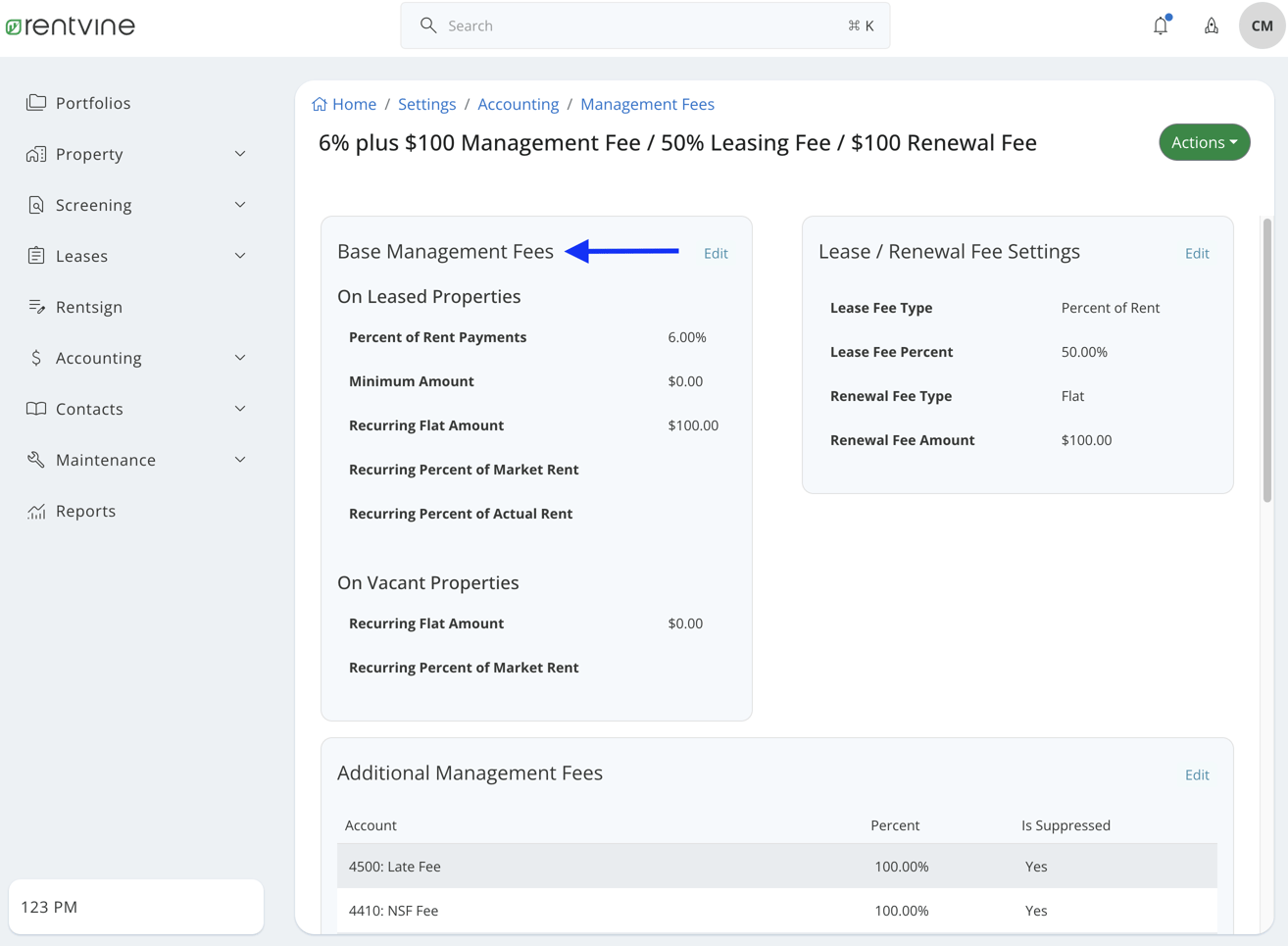 Management Fees Posted Incorrectly