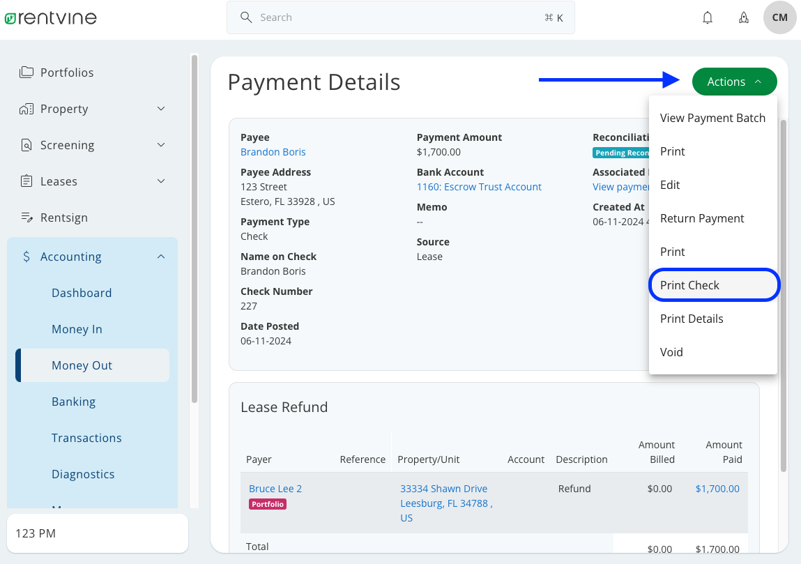 How to Move Out a Lease using the Move Out Flow
