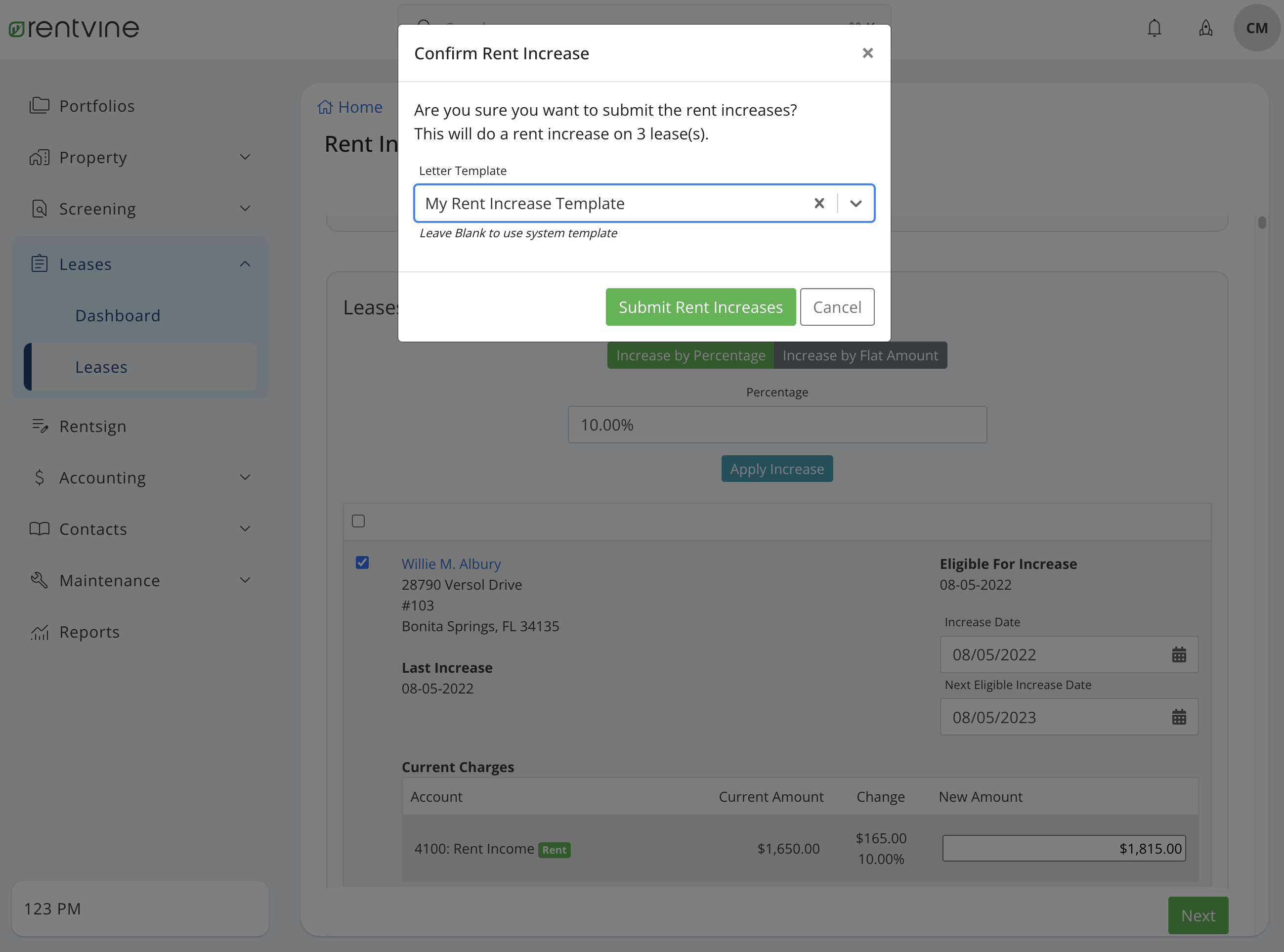 How to Create Rent Increases
