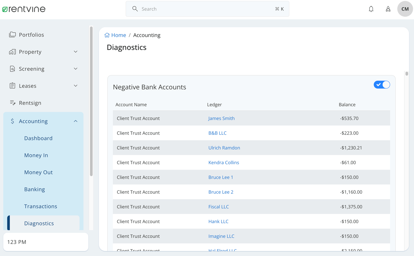 Accounting Diagnostics