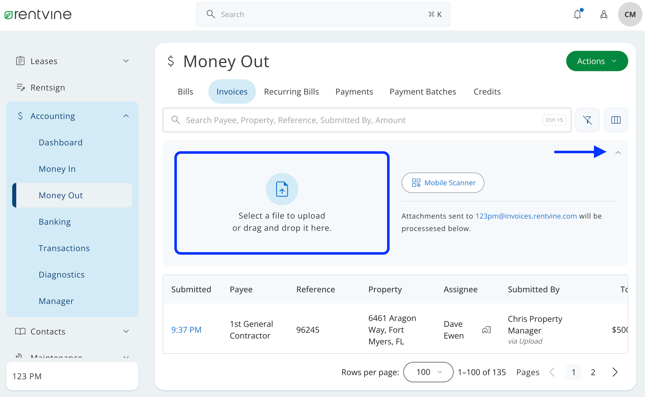 Rapid Invoice Feature