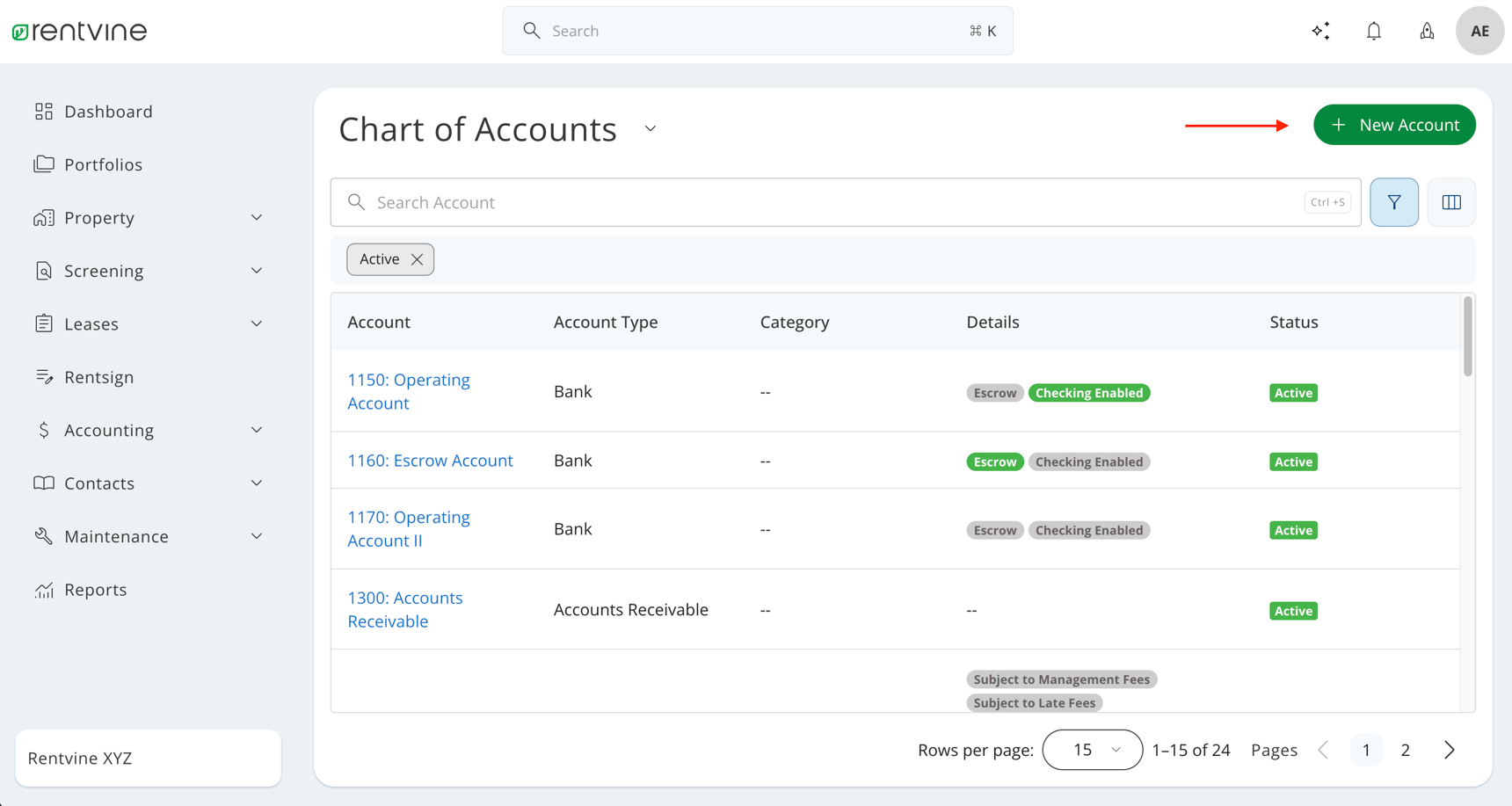 How to Add a New Bank Account in the Chart of Accounts