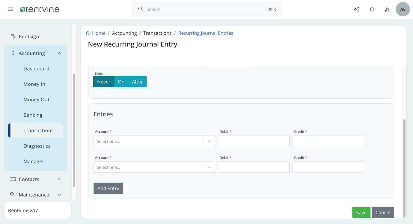 How To Create and edit Recurring Journal Entries