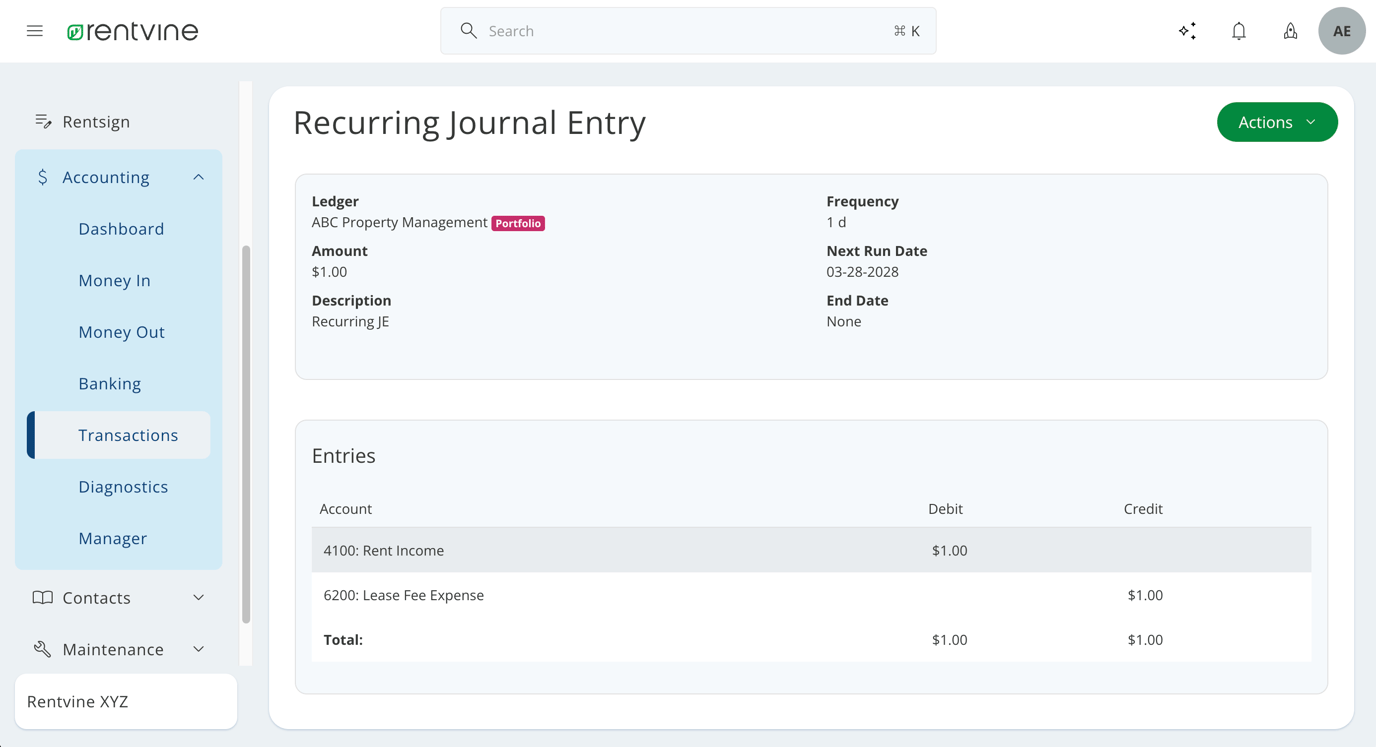 How To Create and edit Recurring Journal Entries