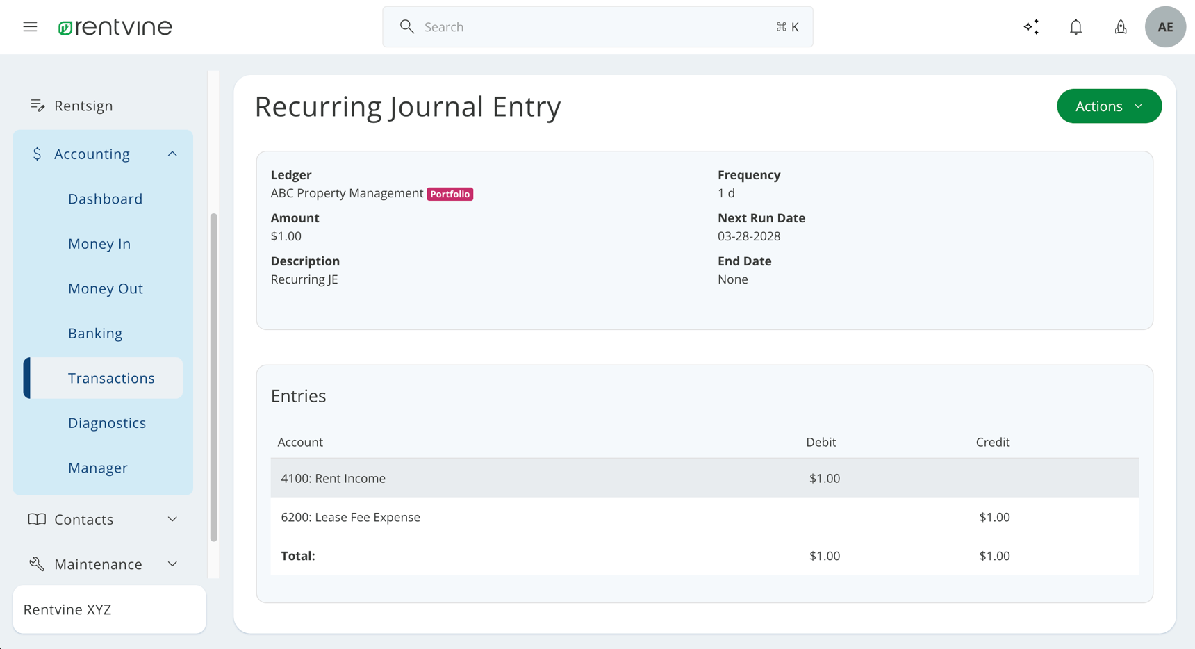 How To Create and edit Recurring Journal Entries