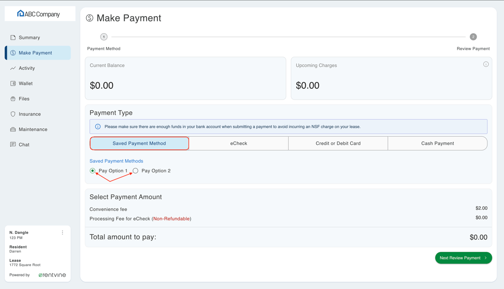 How to Make a Tenant Payment Through the Portal