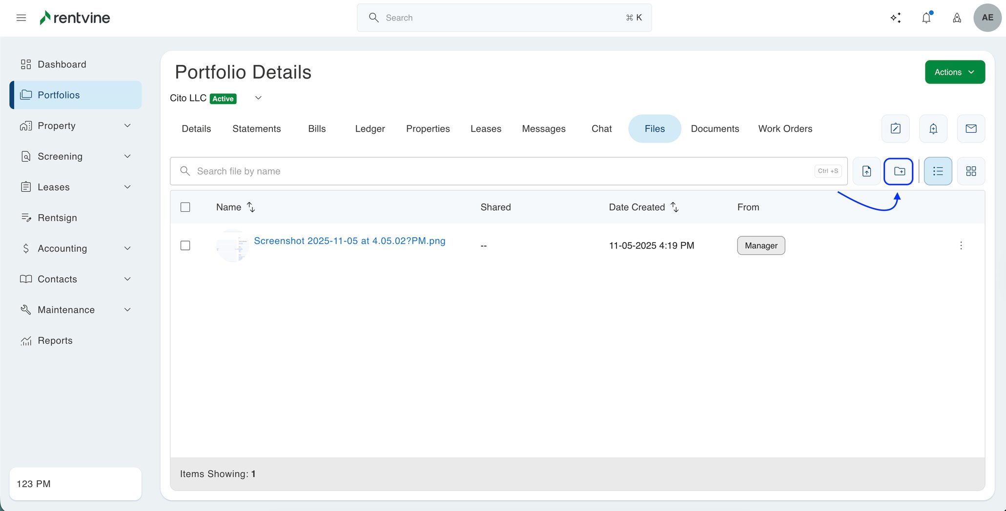 How to Create a Folder Within a Files Tab
