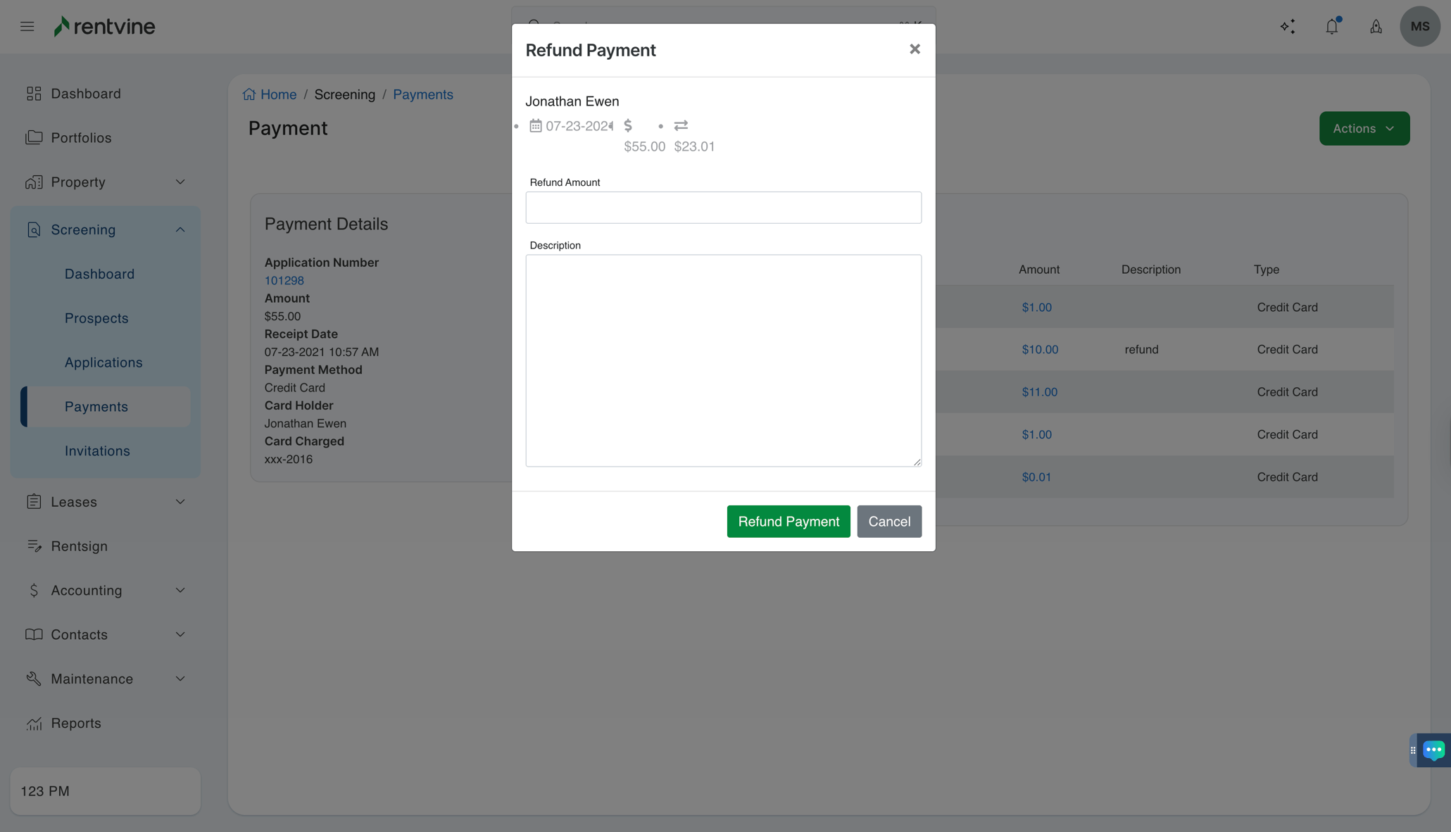 How to Refund an Applicant?