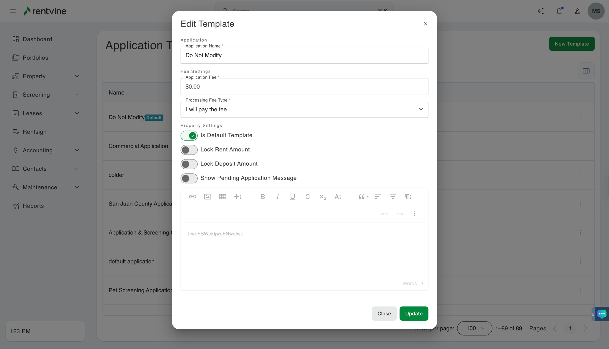 How to Edit the Application Settings of my Current Application Template ...
