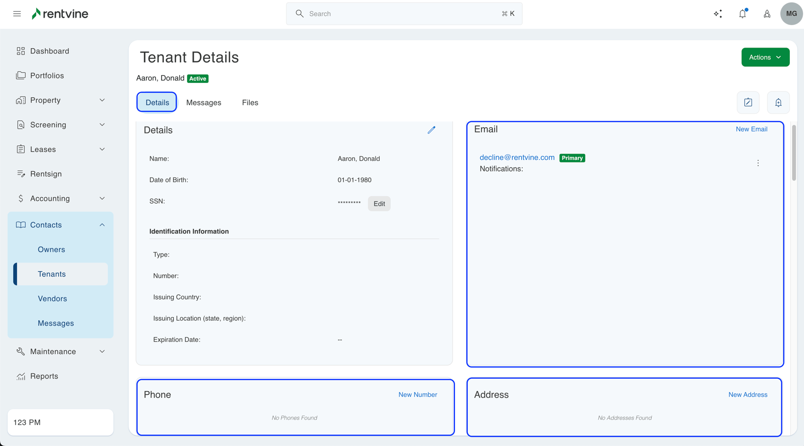 How To Designate Primary Address-Phone-Email on Contacts page.