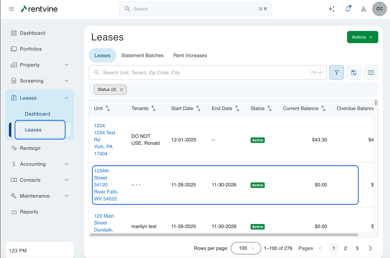 How to Edit a Lease Charge