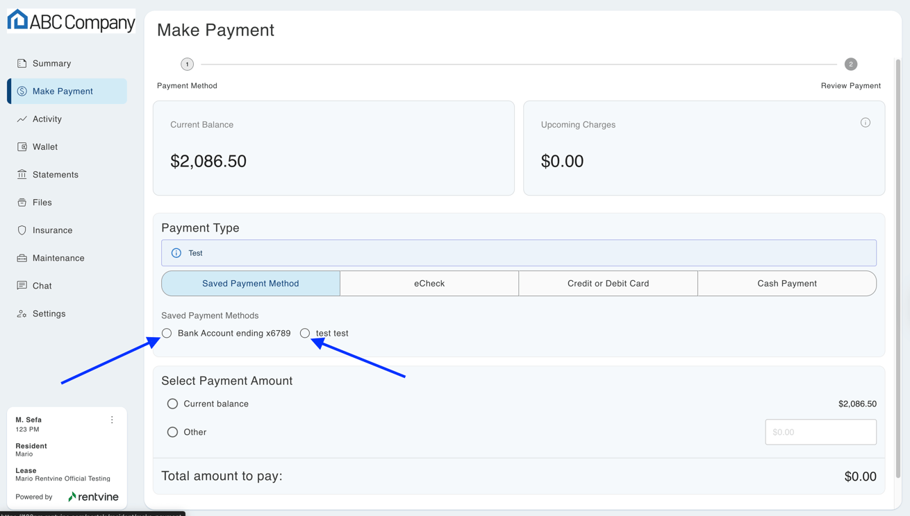 How to Make a Tenant Payment Through the Portal