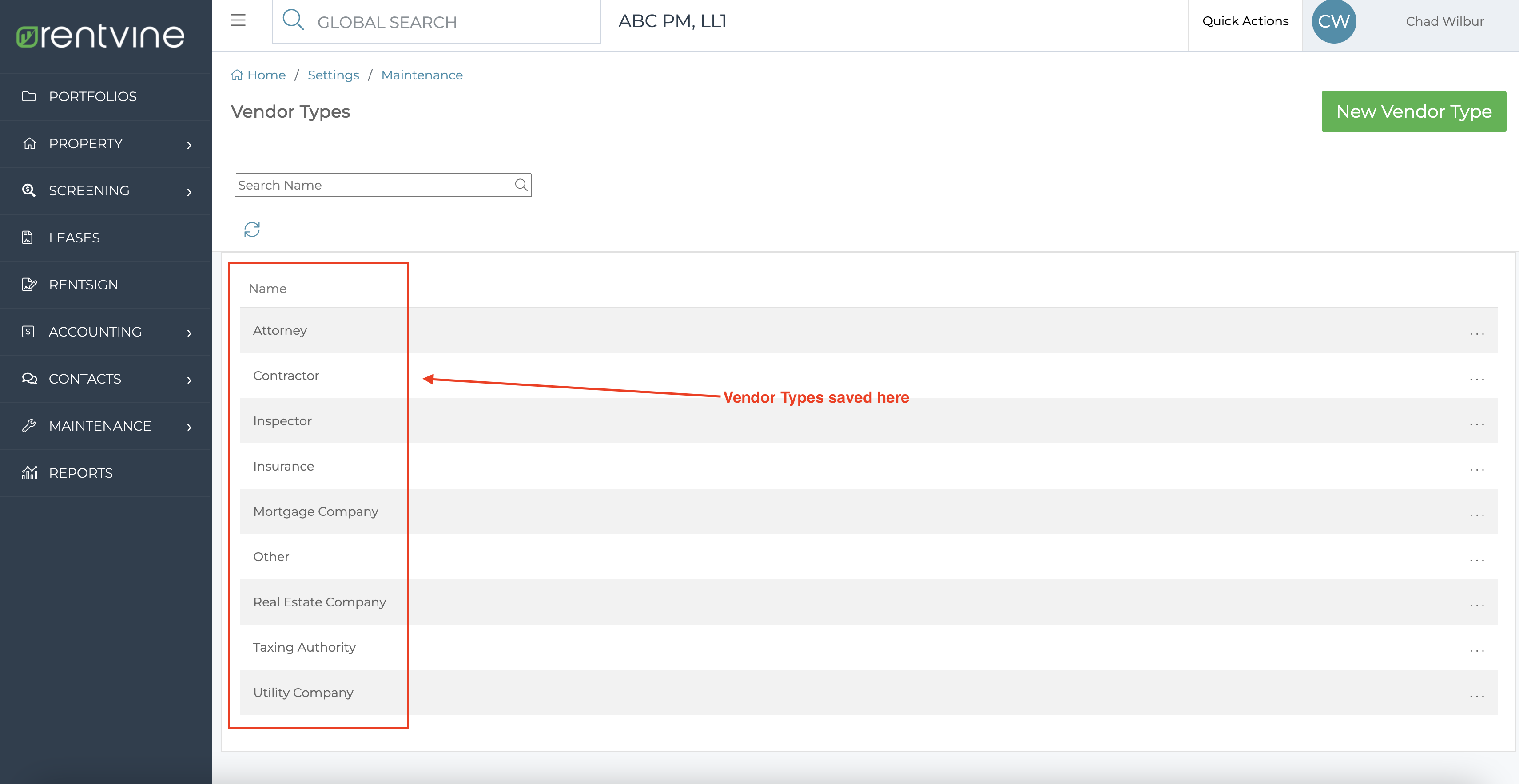 How to Add/Create Vendor Type