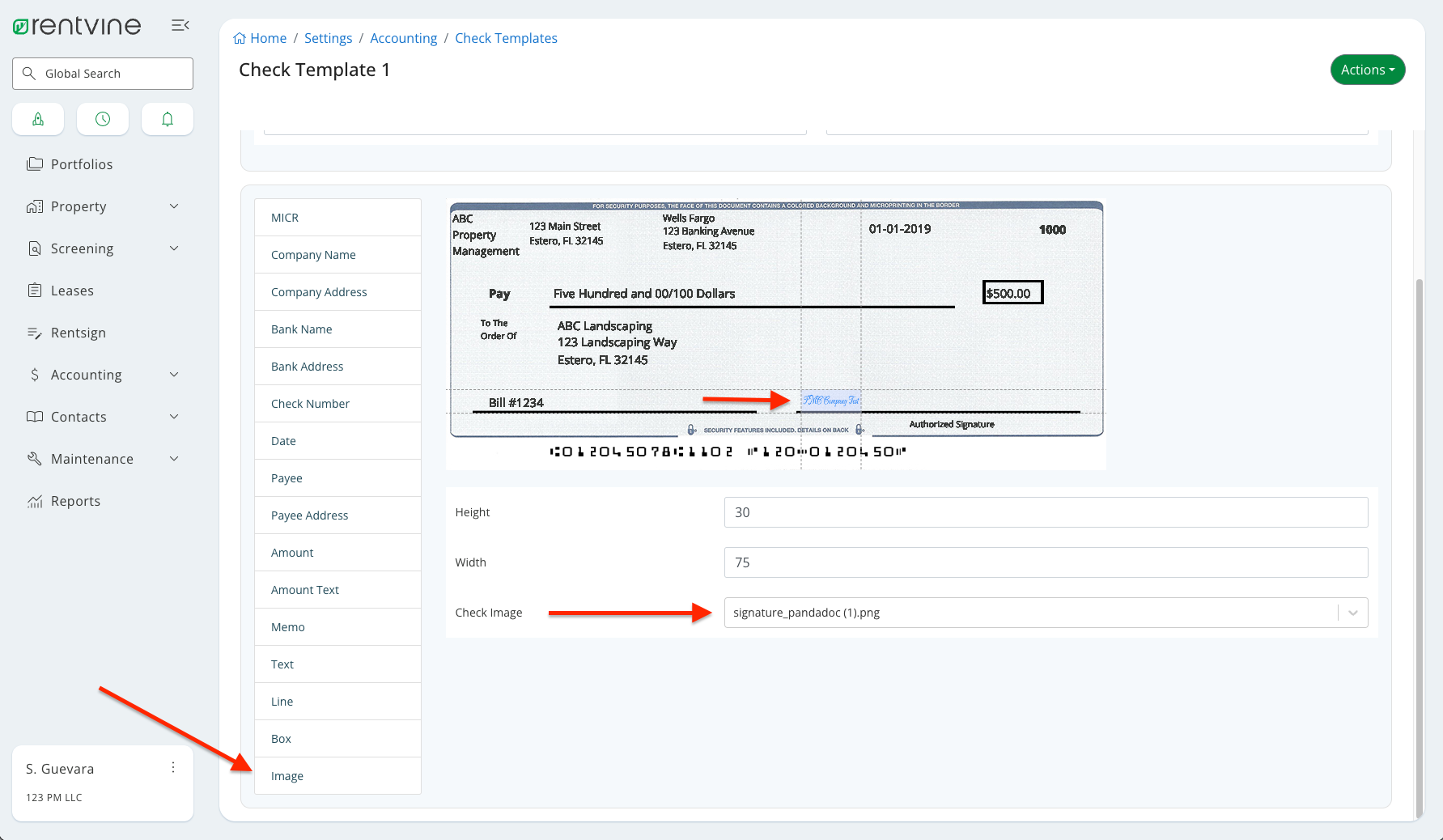 How To Add an Check Image to Check Templates